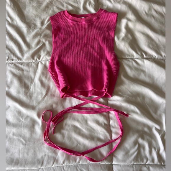 Zara | Tops | Zara Crop With Cross Body Ties | Poshmark